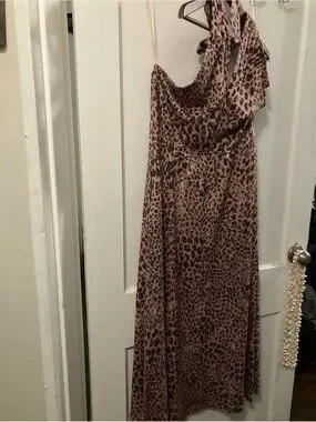 nine britton | Dresses | Nine Britton Large Nwt Leopard Print Halter ...